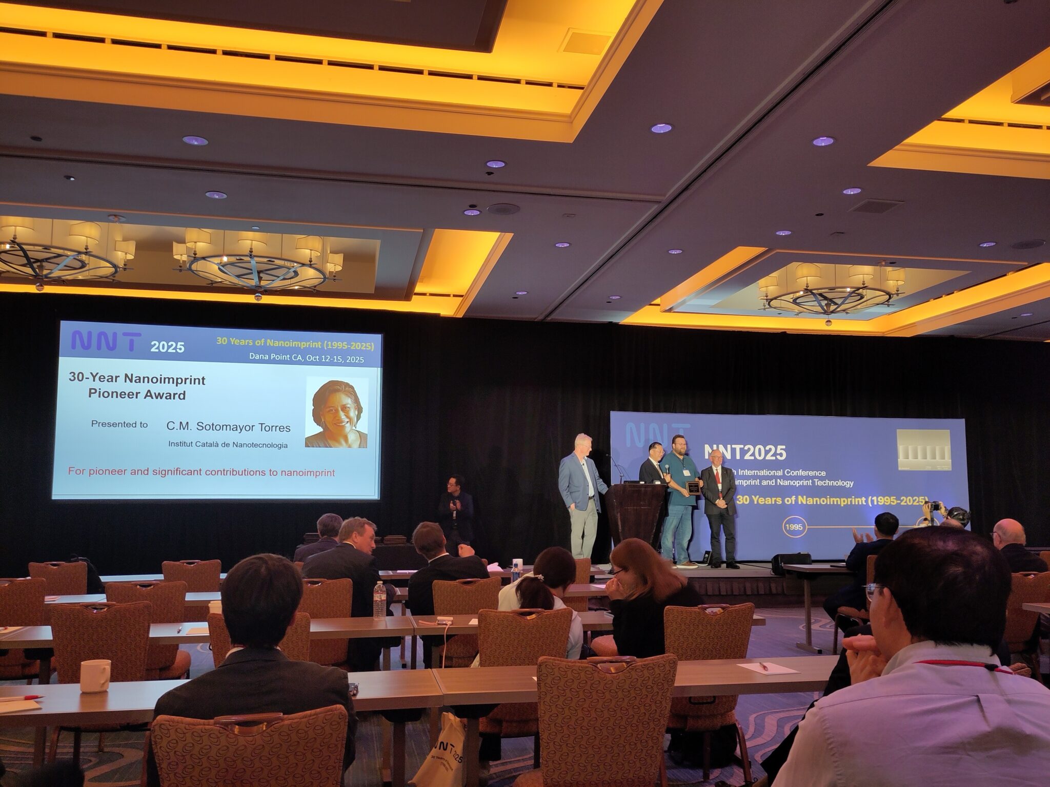 "30-year Nanoimprint Pioneer Award" presented to Prof. Clivia Sotomayor ...